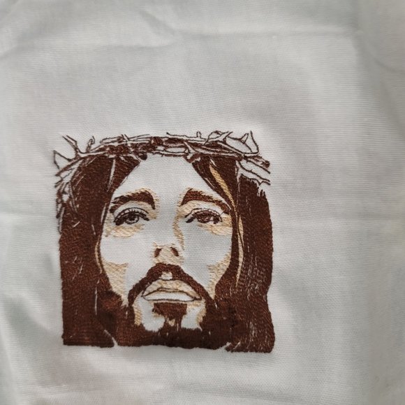 Holiday | Embroidered Shroud Of Turin Face Of Jesus Cloth Fabric | Poshmark